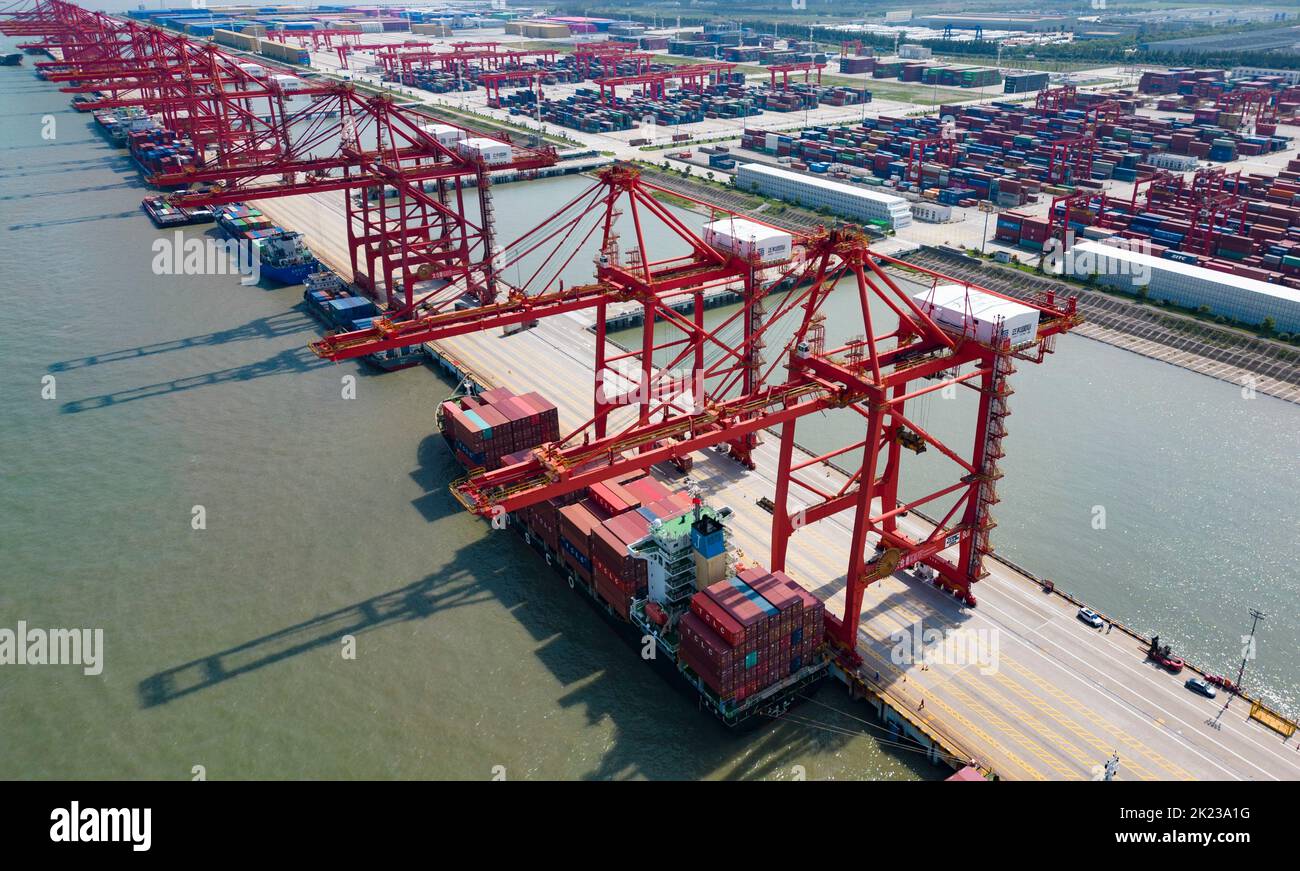 SUZHOU, CHINA - SEPTEMBER 22, 2022 - An aerial photo shows foreign ...