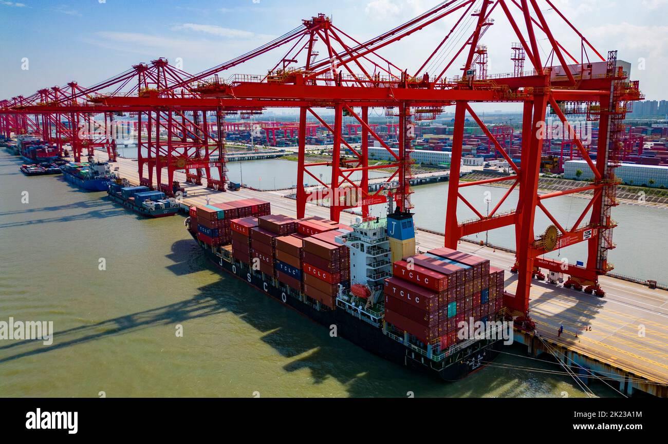 SUZHOU, CHINA - SEPTEMBER 22, 2022 - An aerial photo shows foreign ...