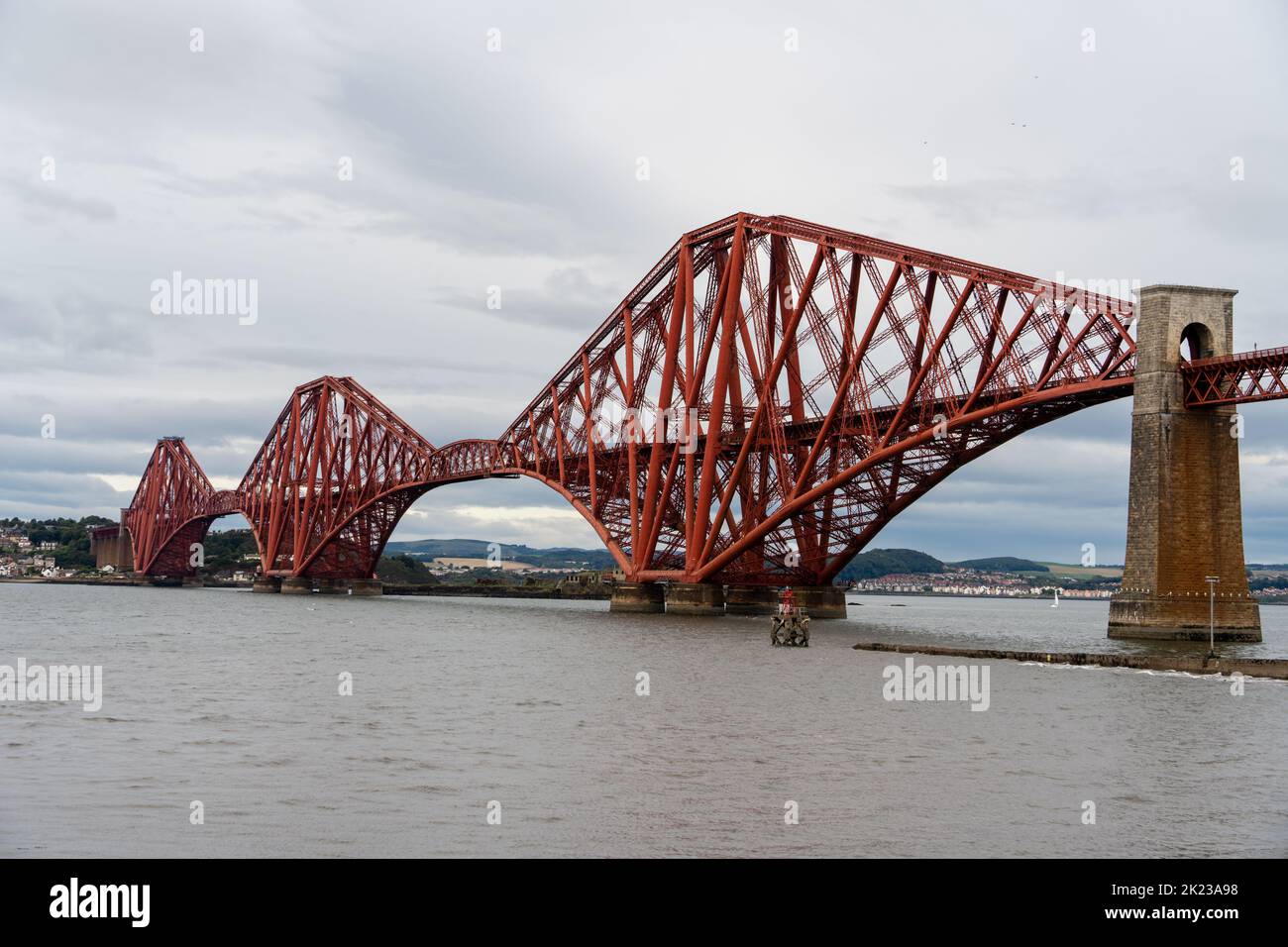 A view of the Forth Rail Bridge over the Firth of Forth from Hawes ...