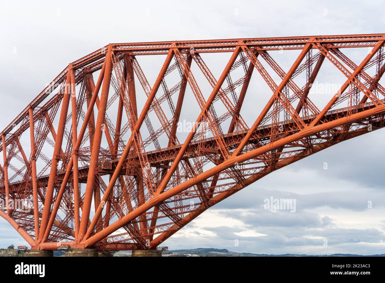 A view of the Forth Rail Bridge over the Firth of Forth from Hawes ...