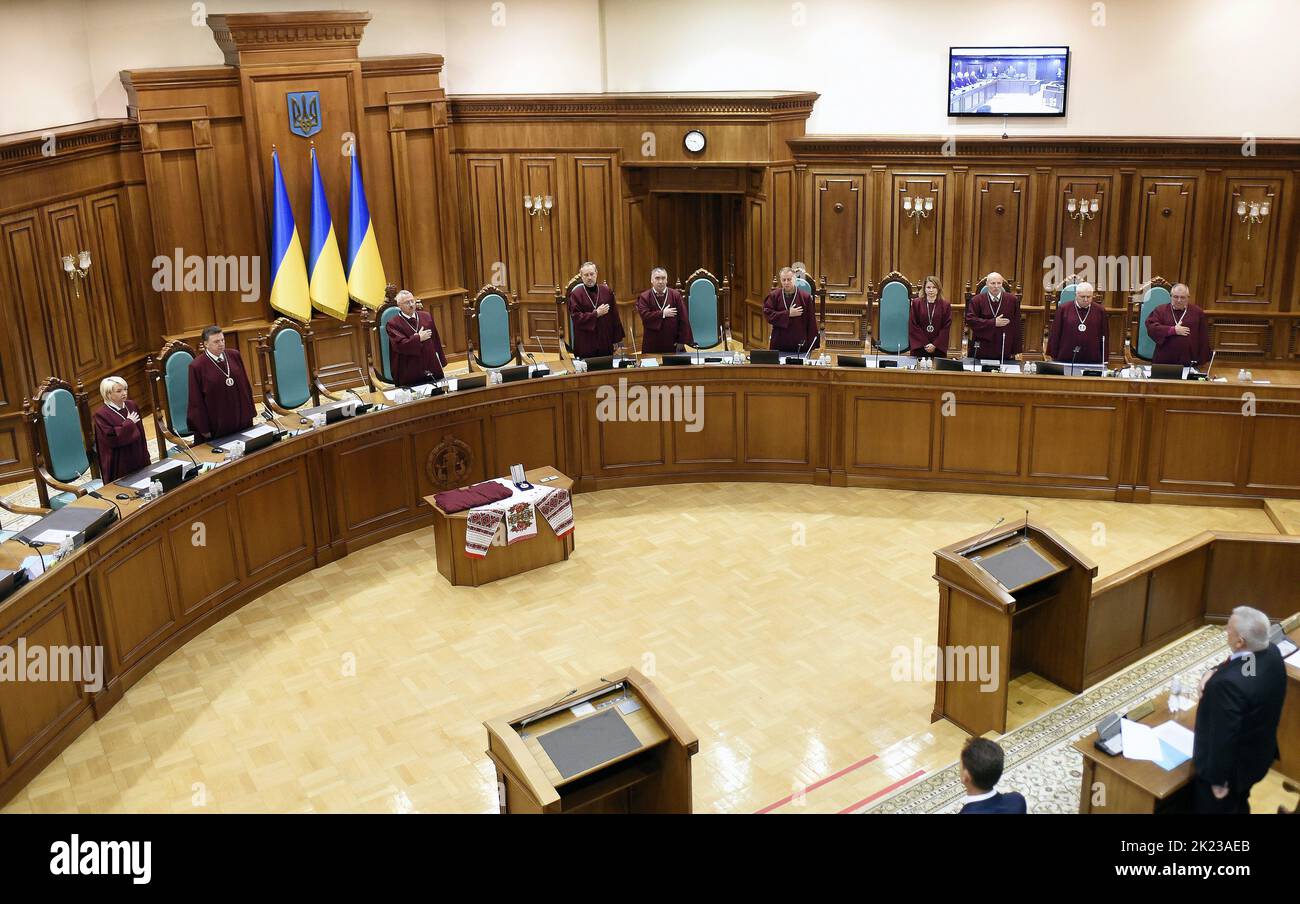 KYIV, UKRAINE - SEPTEMBER 21, 2022 - Members of the Constitutional ...