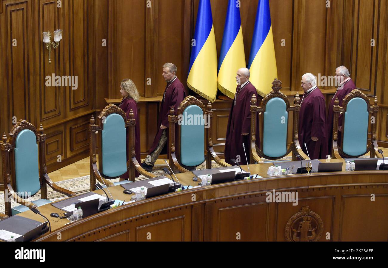 KYIV, UKRAINE - SEPTEMBER 21, 2022 - Members of the Constitutional ...