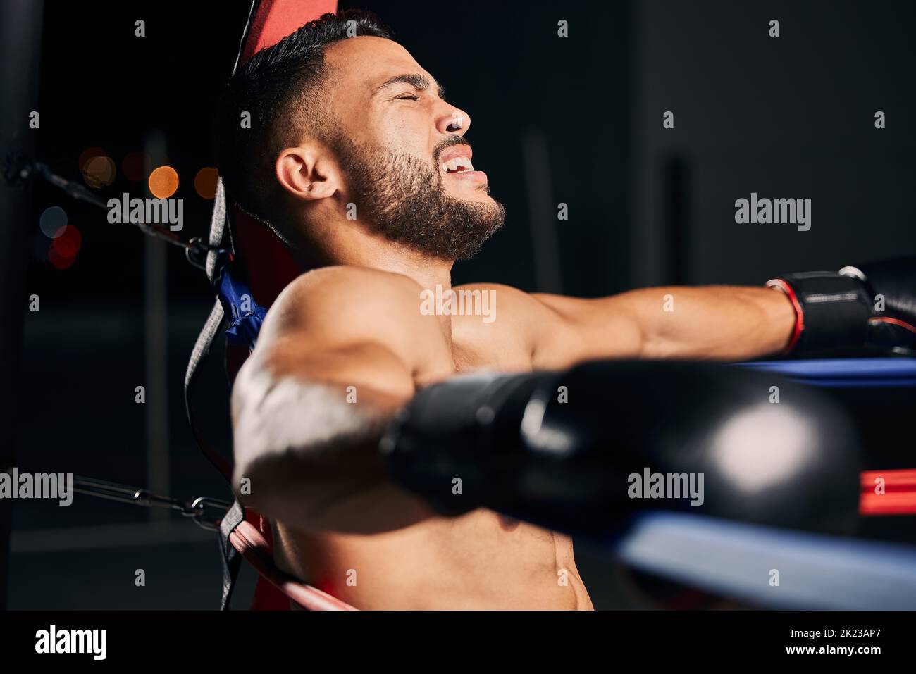 Man boxer exercising stadium sport hi-res stock photography and images ...