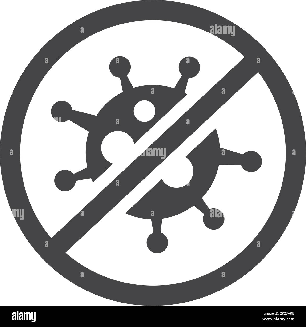 Germ protection sign. Virus safety black icon Stock Vector Image & Art ...