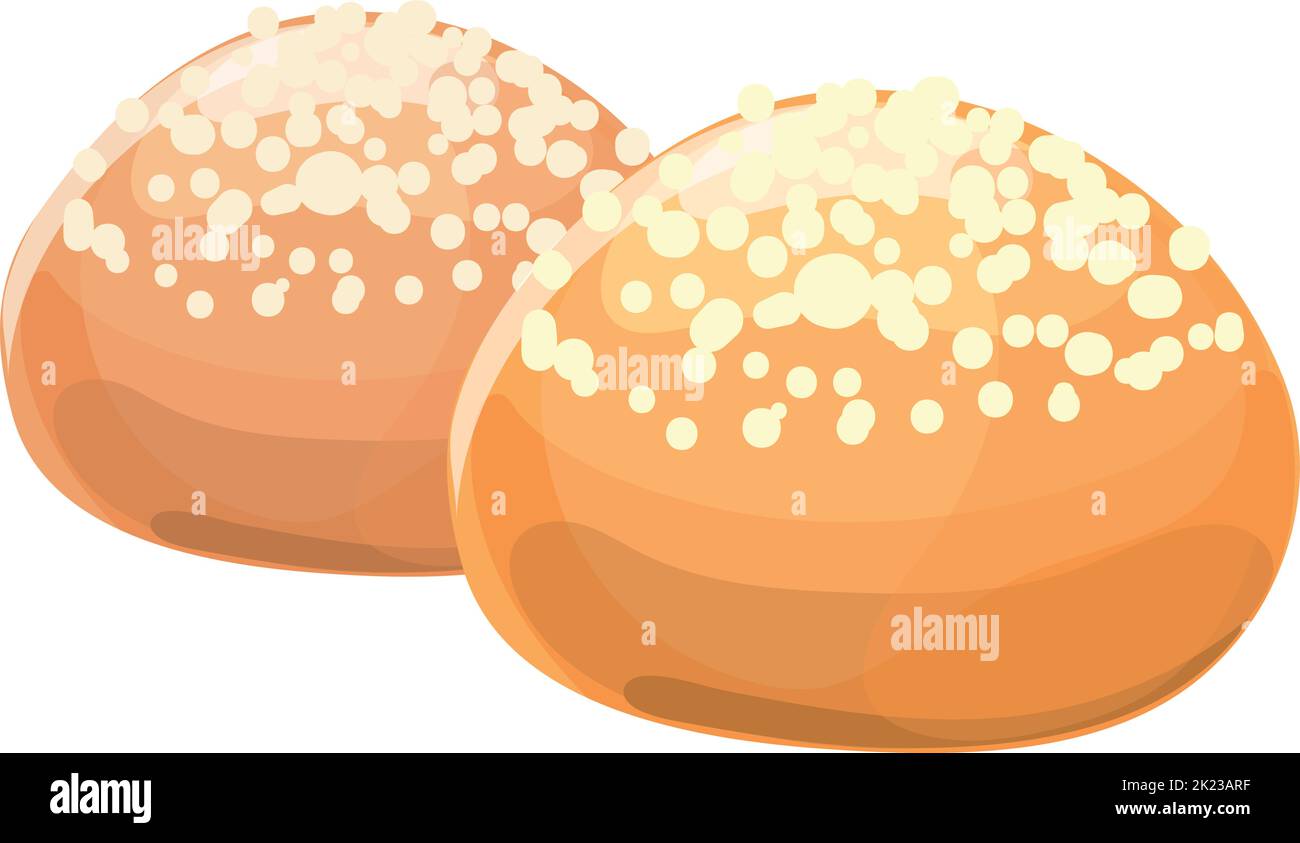Two buns. Sweet cartoon pastry. Baked bread Stock Vector Image & Art ...