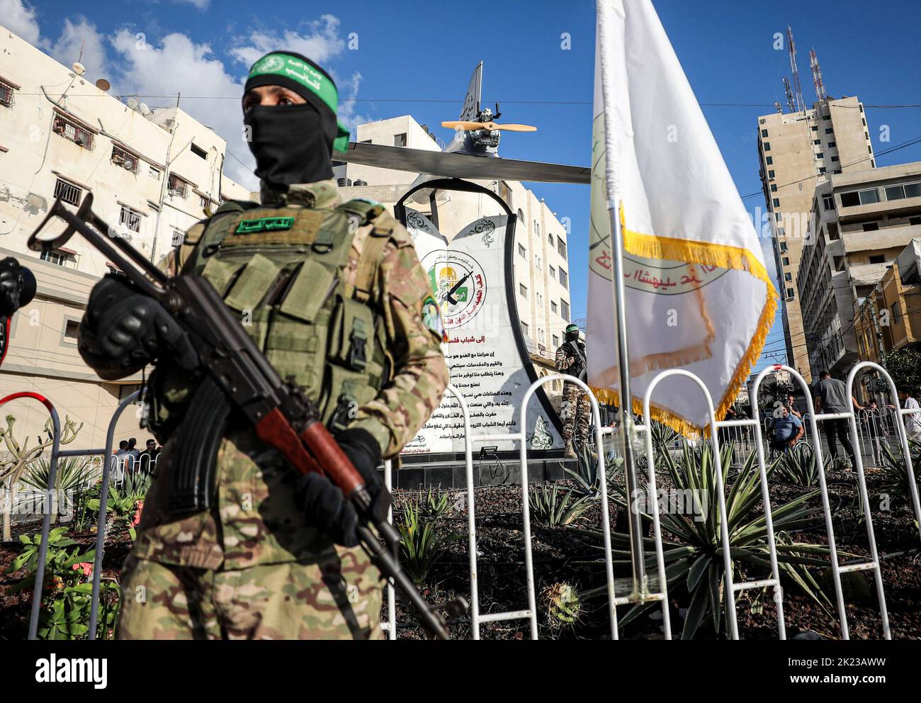 Gaza, Palestine. 21st Sep, 2022. A member of the Izz al-Din al-Qassam ...