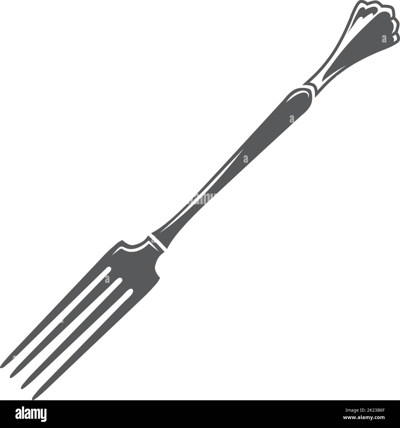 Fork black icon. Cutlery symbol. Table tool Stock Vector Image & Art ...