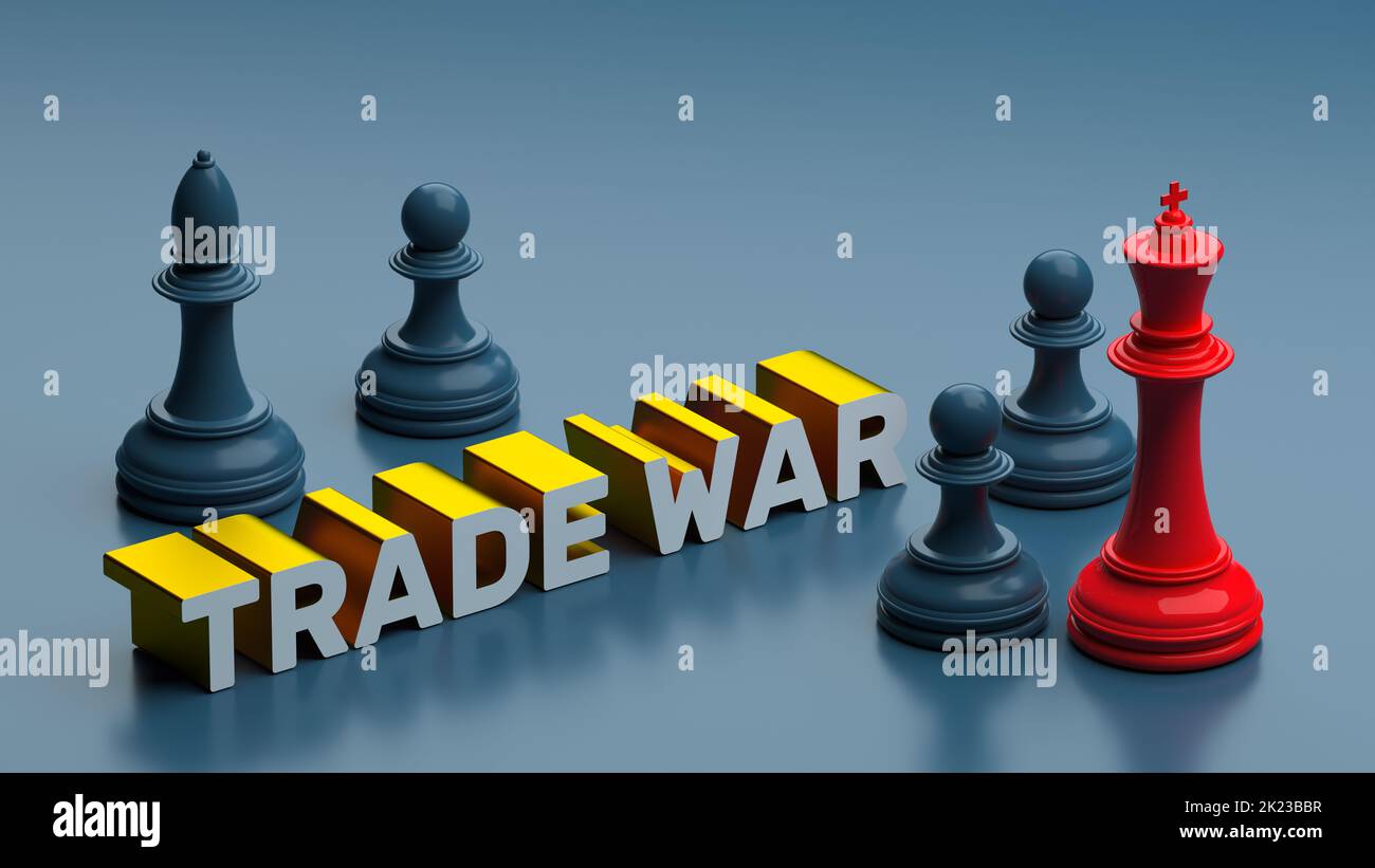trade war chess Stock Photo - Alamy