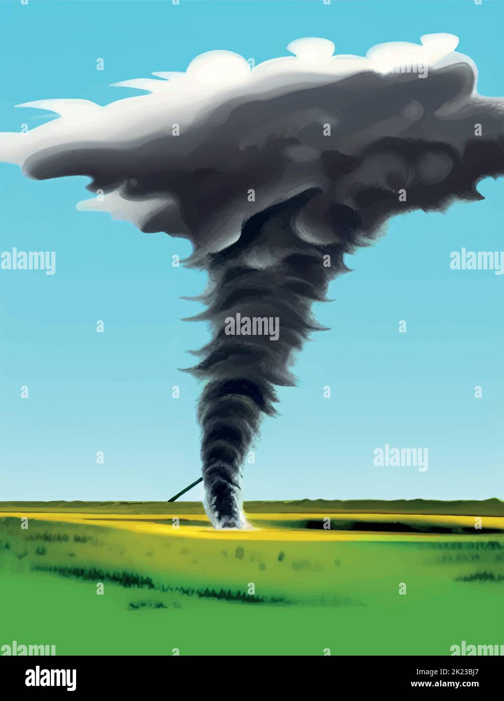 Realistic tornado illustration Stock Vector Images - Alamy