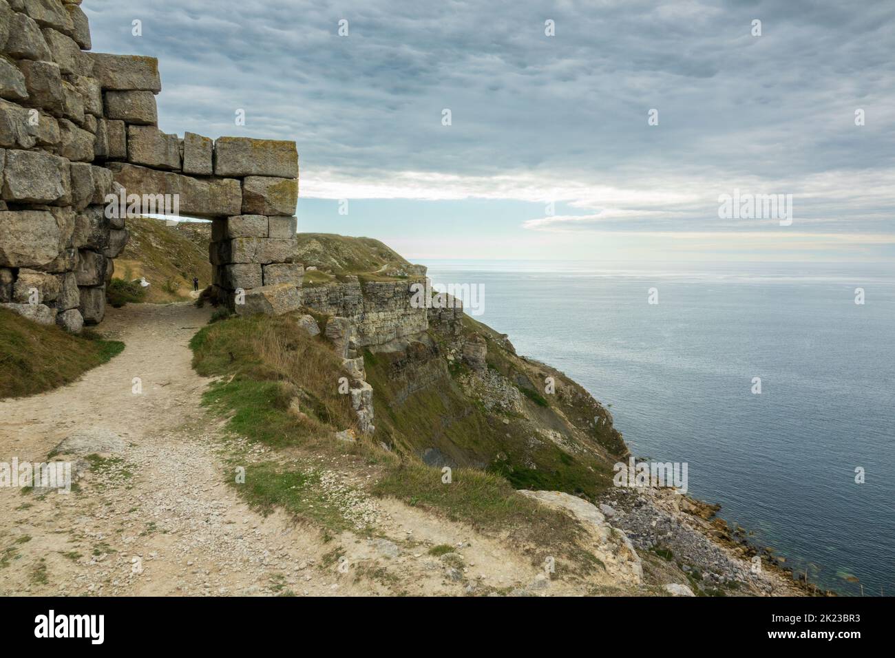 Coast path, Tout Quarry Sculpture Park Stock Photo - Alamy