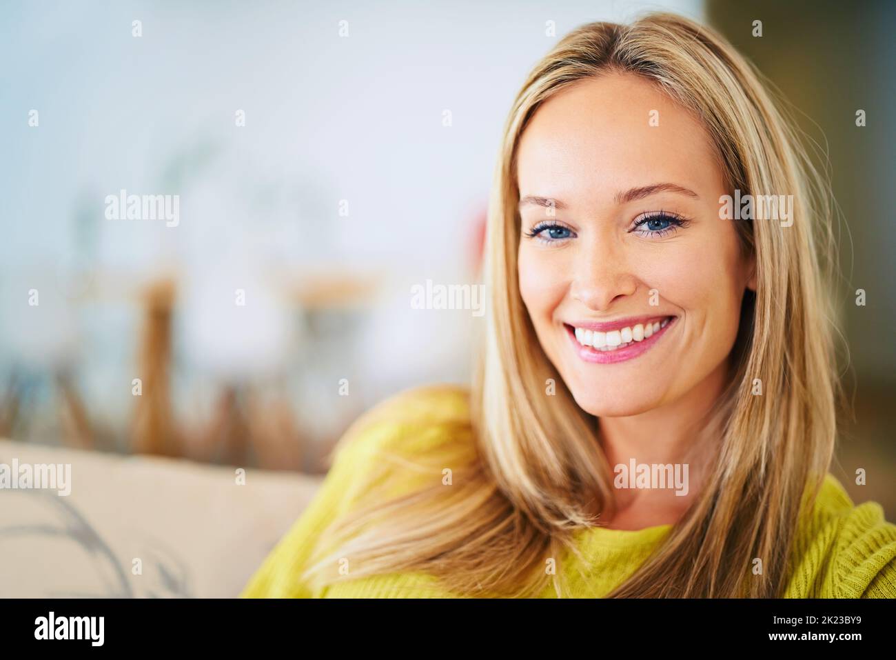 Relaxed blonde woman hi-res stock photography and images - Alamy