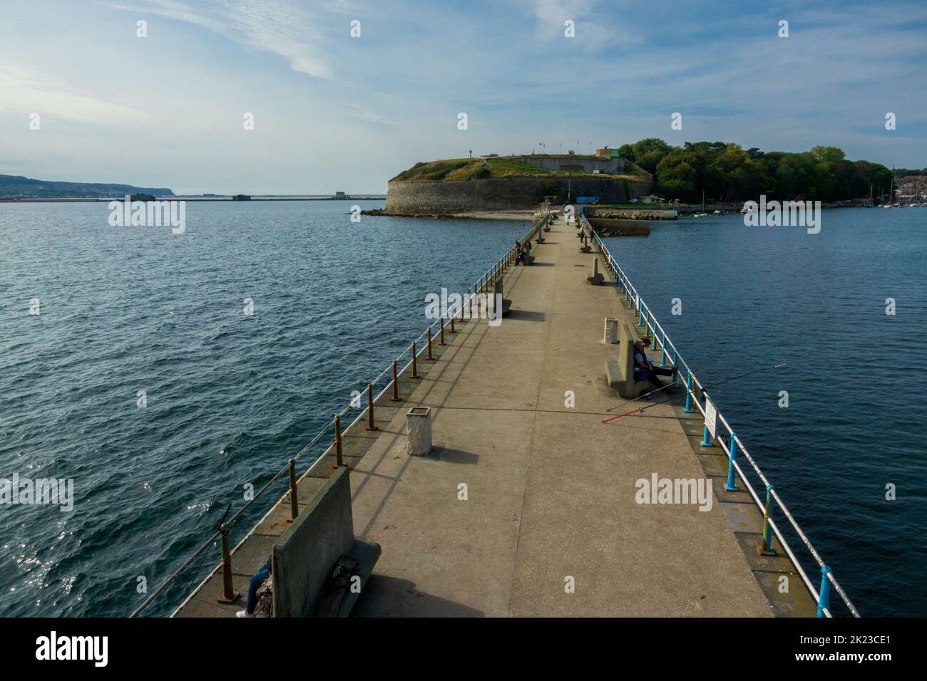 Weymouth Harbour Stone Pier Stock Photo - Alamy