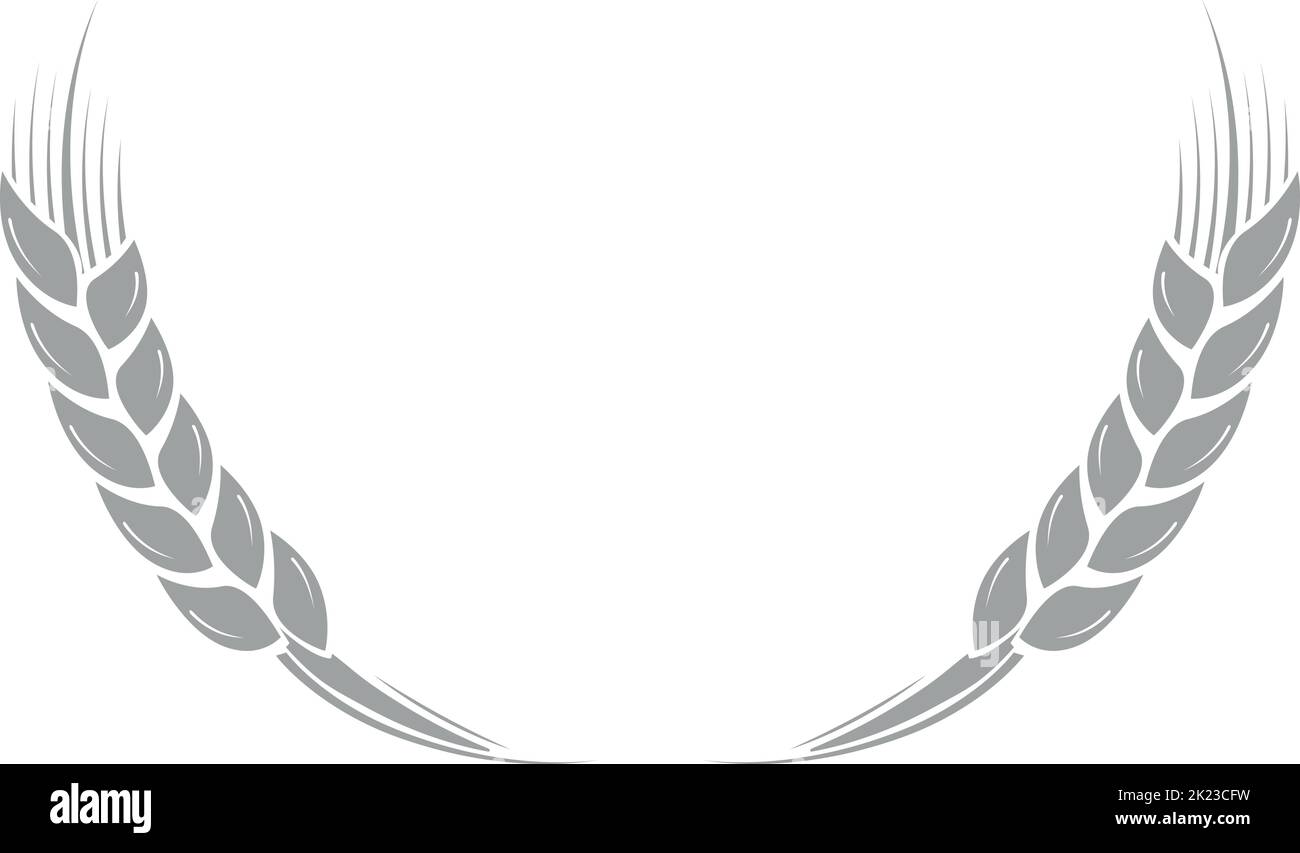 Grain crop round emblem. Wheat ear label Stock Vector Image & Art - Alamy