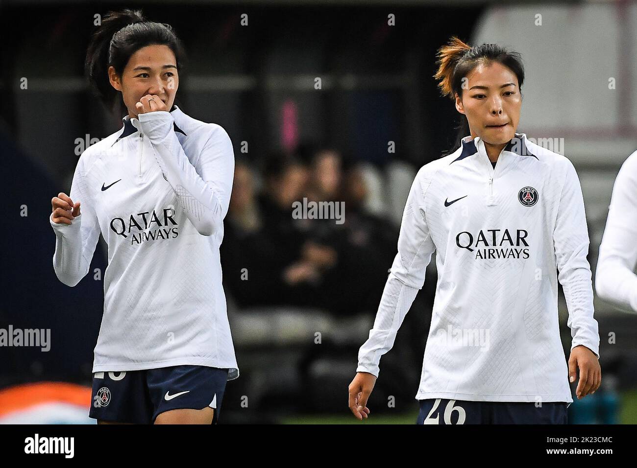 Paris, France, France. 21st Sep, 2022. Li MENGWEN of PSG and Yang LINA ...