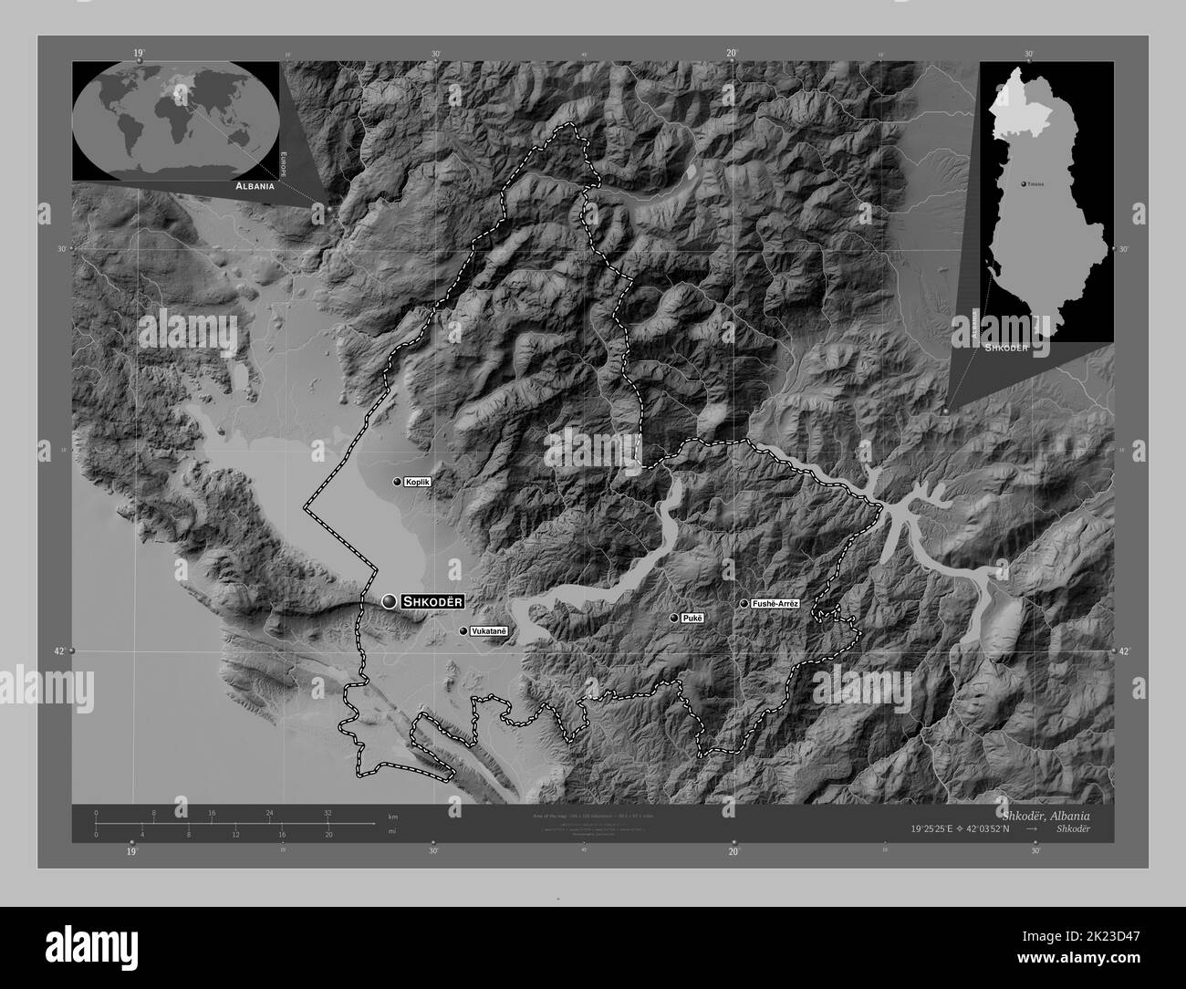 Shkoder map Stock Vector Images - Alamy