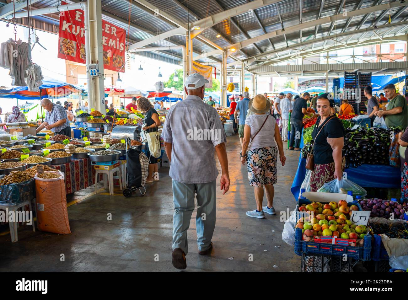Antalya, Turkey - September 13, 2022: People at the local traditional ...