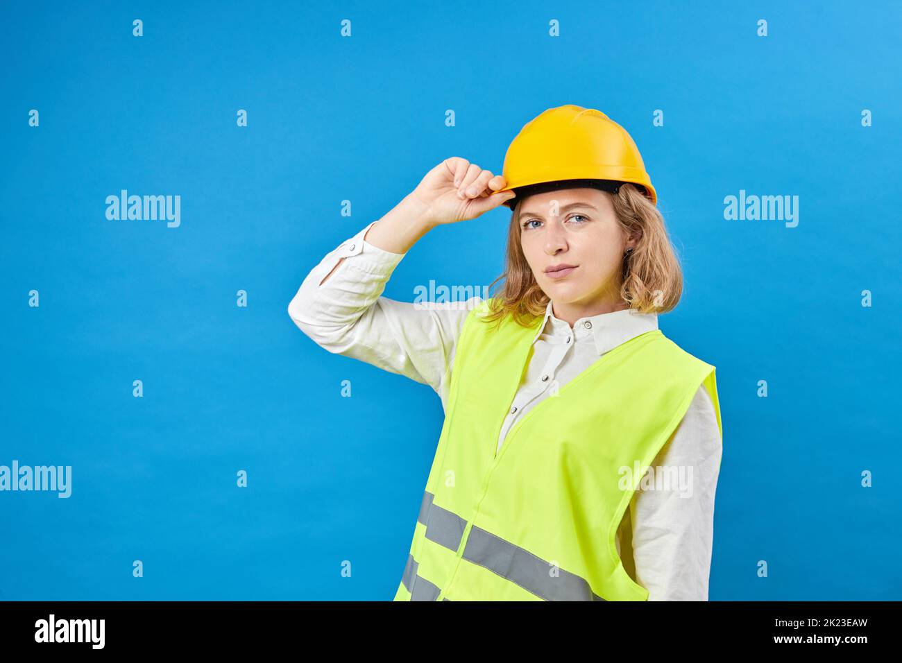 Beautiful female engineer wearing helmet hi-res stock photography and ...