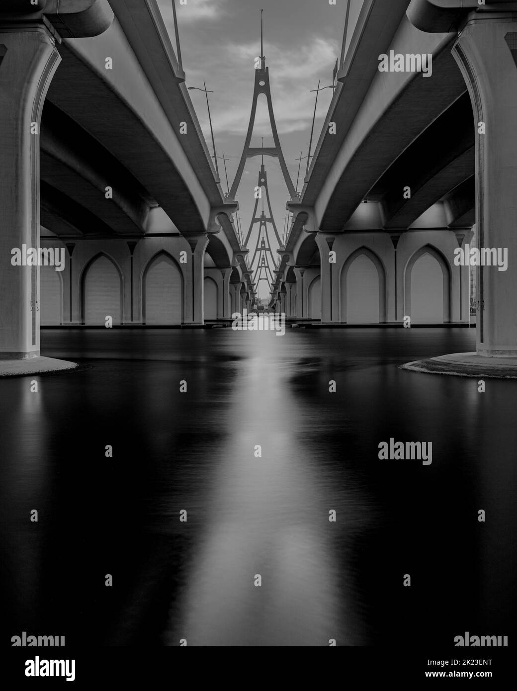 Long bay bridge Black and White Stock Photos & Images - Alamy