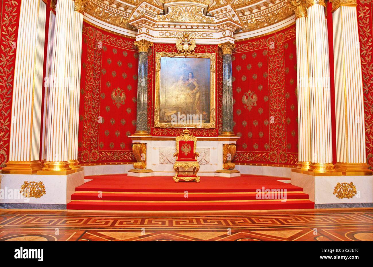 Throne in the Hermitage Palace Museum, Saint Petersburg, Russian ...