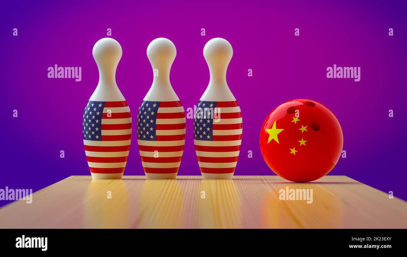 US and china bowling Stock Photo - Alamy