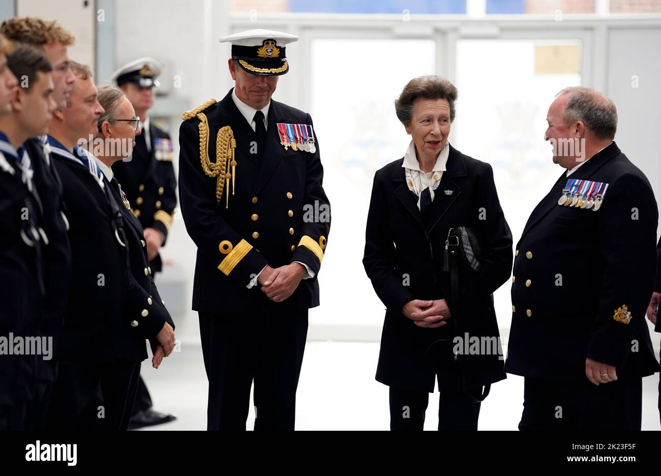 The Princess Royal, as Commodore-in-Chief Portsmouth, meets Royal Navy ...