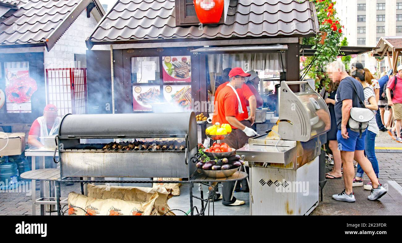 street food in Moscow, Russian Federation Stock Photo - Alamy