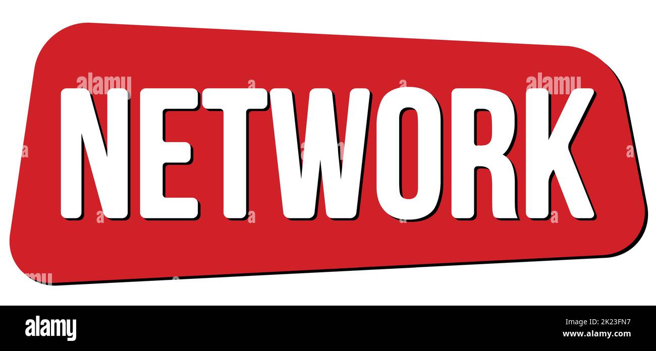 NETWORK text written on red trapeze stamp sign Stock Photo - Alamy