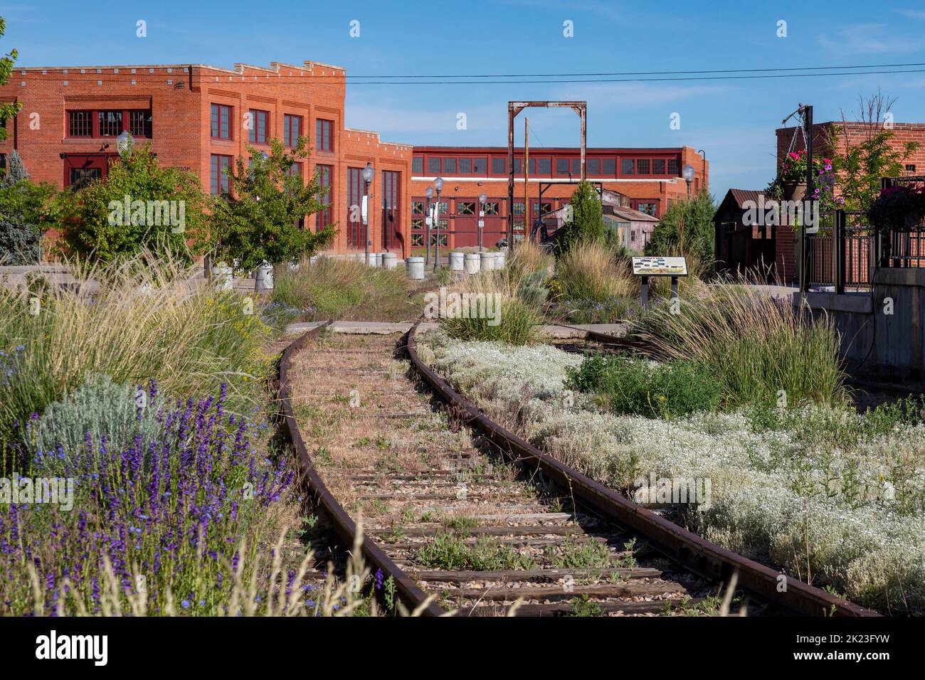 Evanston, Wyoming - The historic roundhouse and railyards, built by the ...