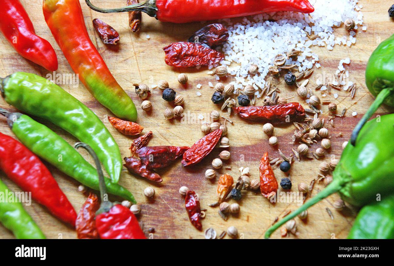 Red chilli pepper processing hi-res stock photography and images - Alamy
