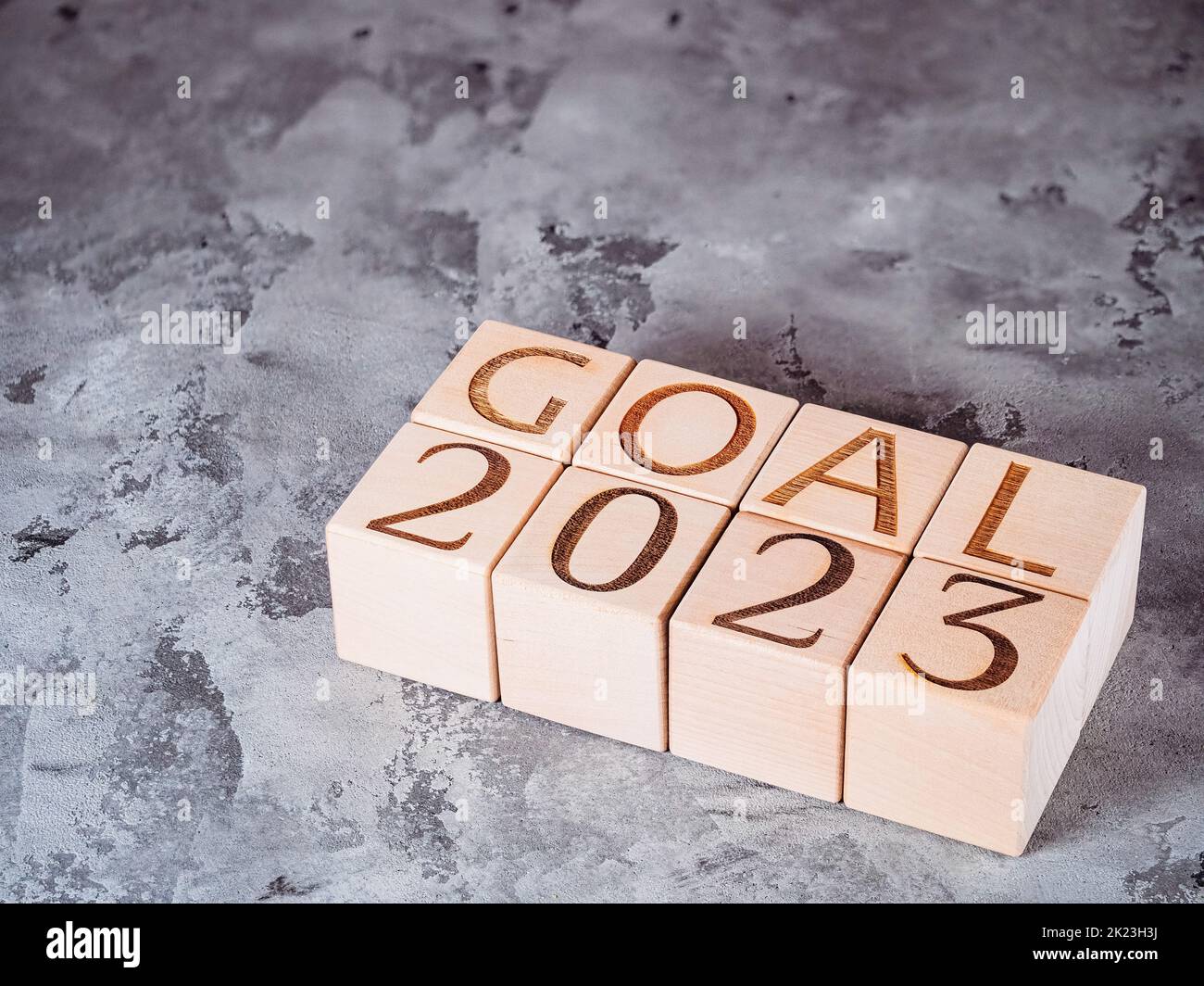 Motivation concept as 2023 GOALS inscription on wooden cubes Stock ...