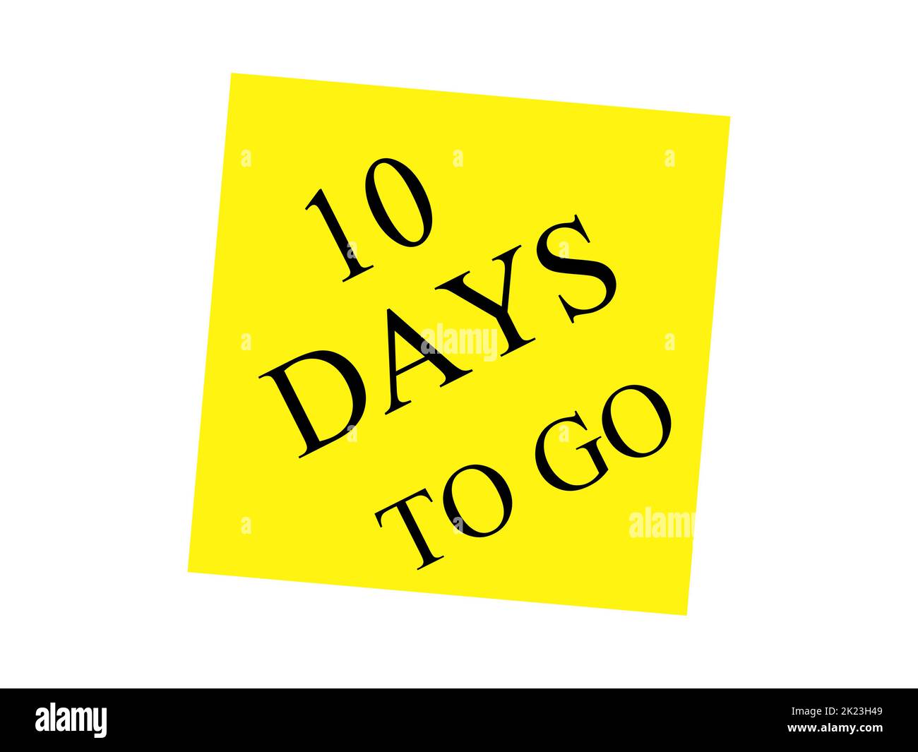 10 days to go sign label art illustration with yellow color Stock Photo ...