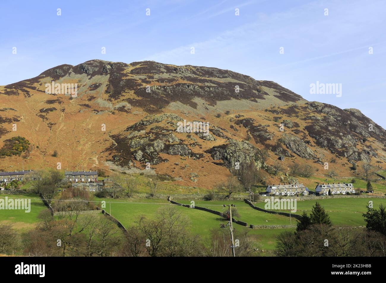 View over Glenridding Dodd fell, Lake District National Park, Cumbria ...
