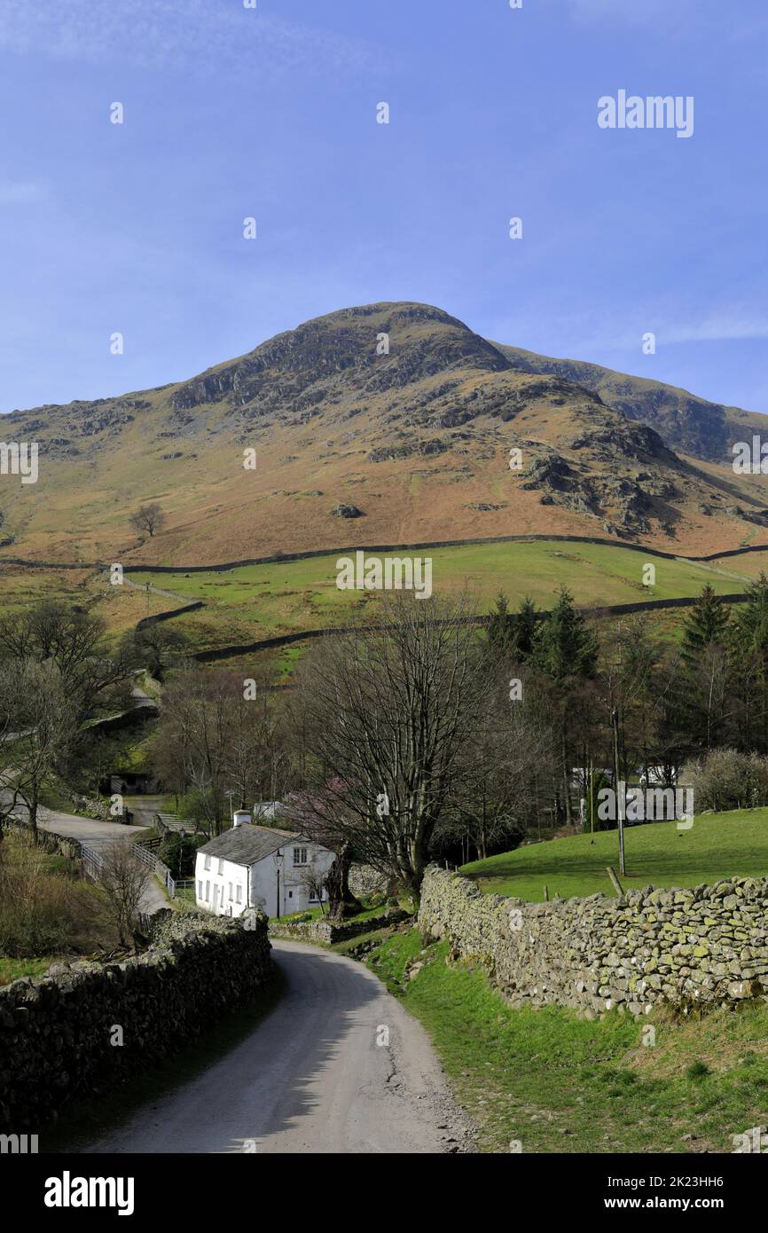 View over Birkhouse Moor fell, Lake District National Park, Cumbria ...