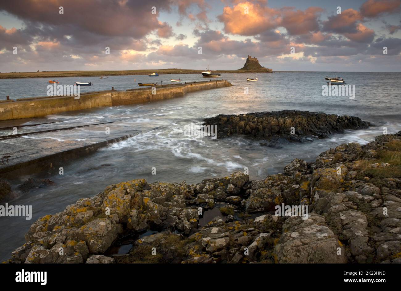 The Holy Island of Lindisfarne is a tidal island on the northeast coast ...