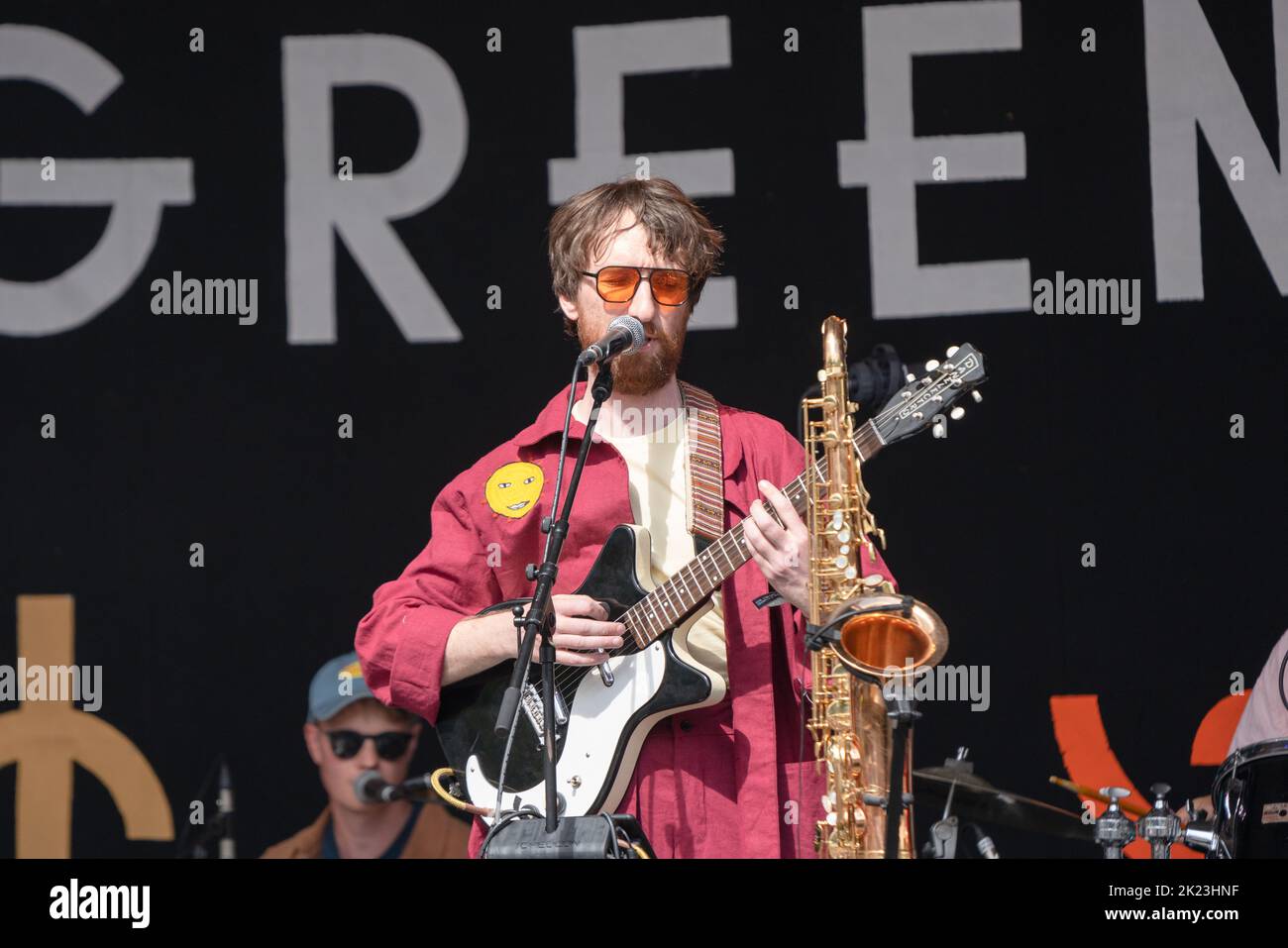 Melin Melyn on the Walles Garden Stage on Day Two of the Green Man 2022 music festival in Wales ...