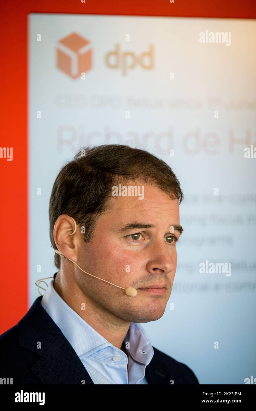 CEO DPD BeLux Richard De Haes pictured during the opening of the new ...