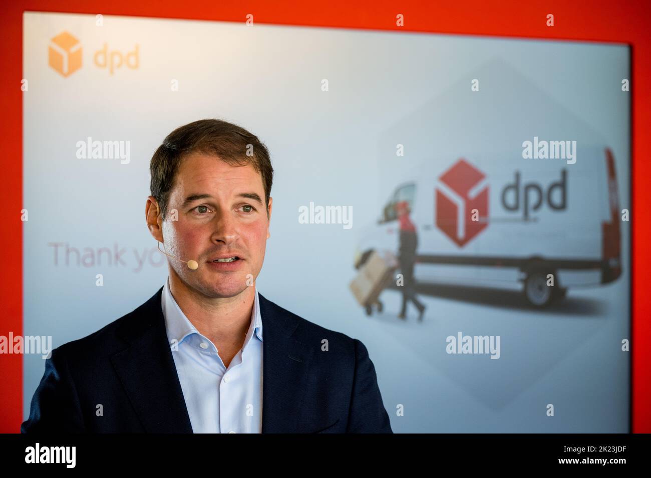 CEO DPD BeLux Richard De Haes pictured during the opening of the new ...