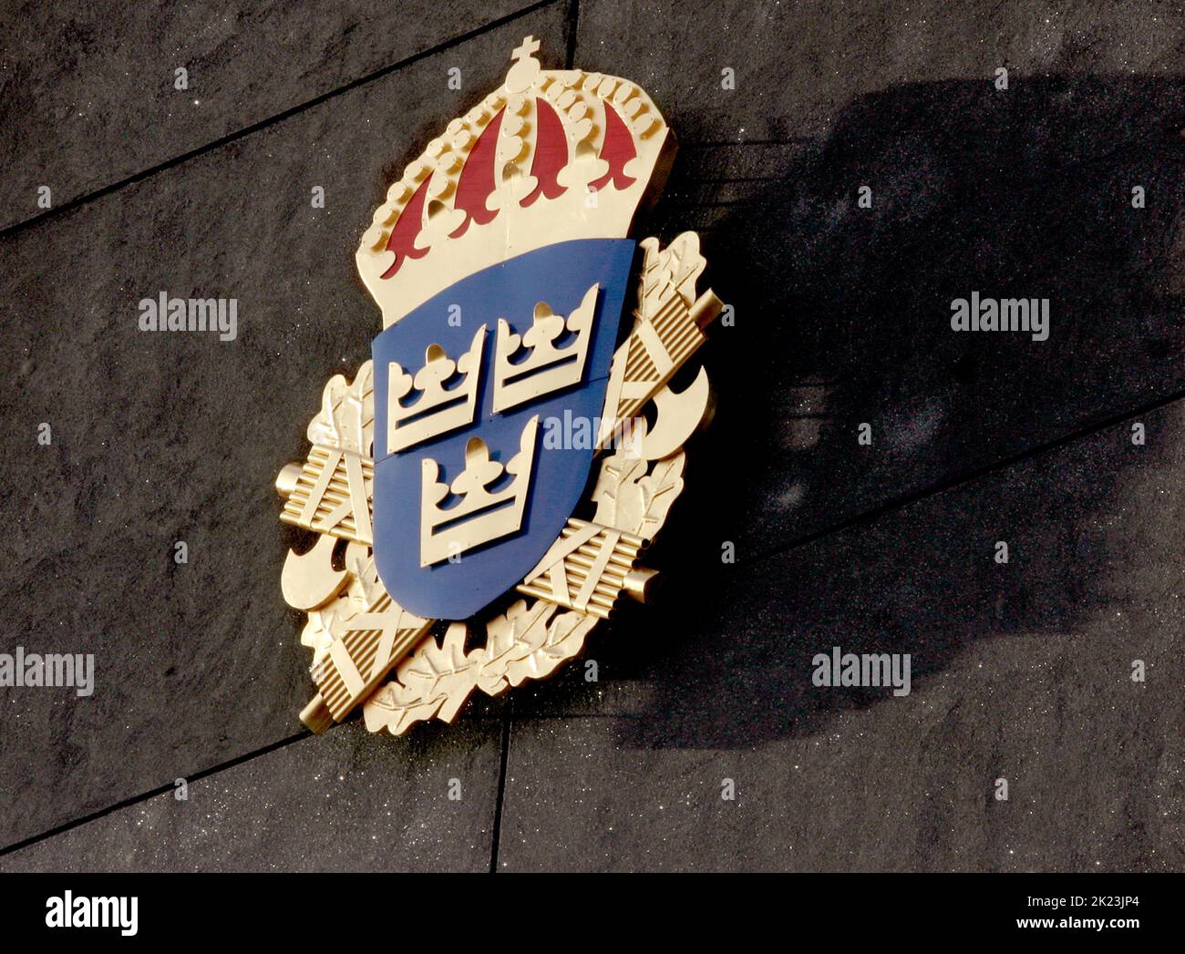 Police emblem at the police station, Norrköping, Sweden Stock Photo - Alamy