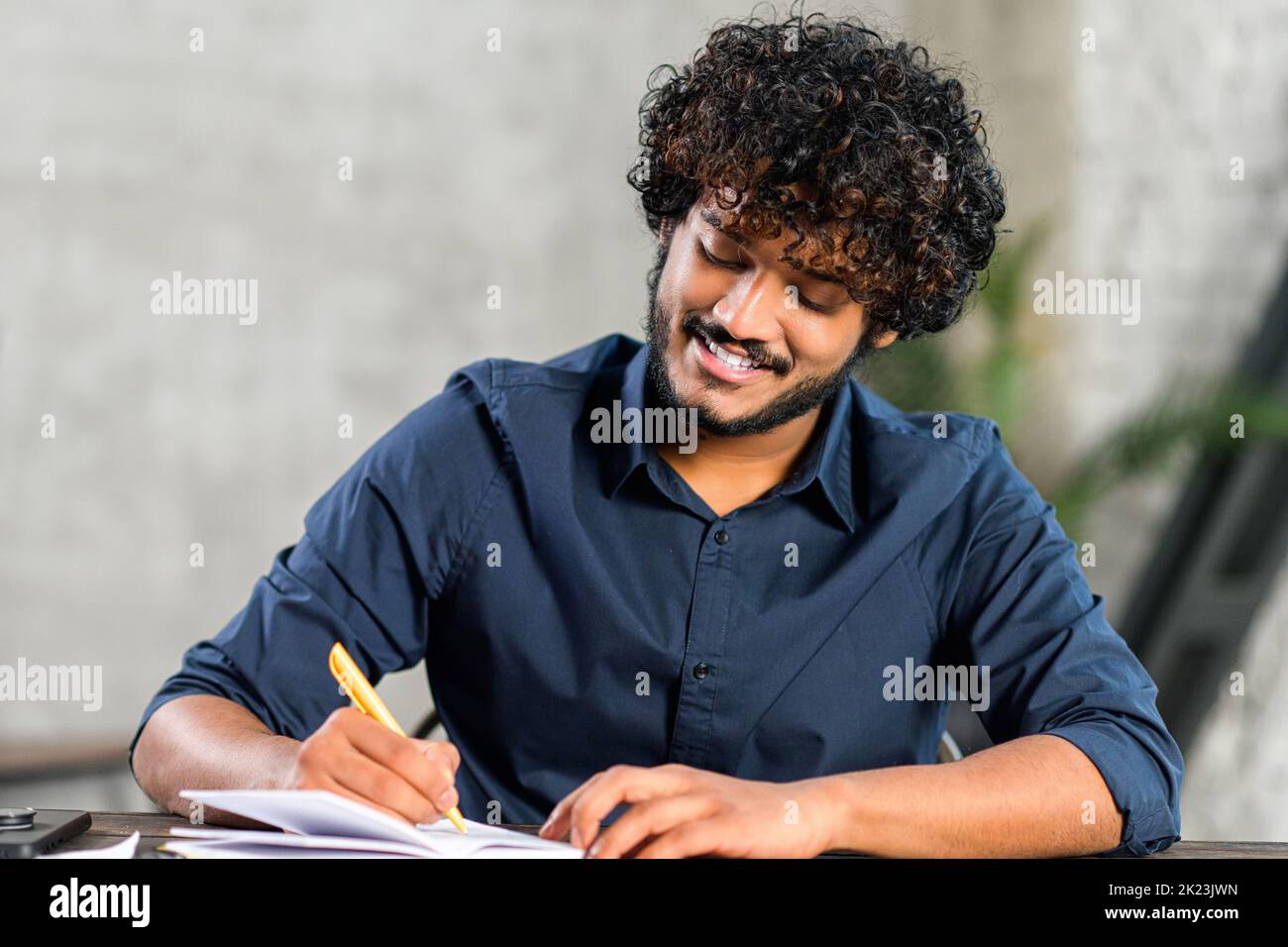 Indian male student studying room hi-res stock photography and images ...
