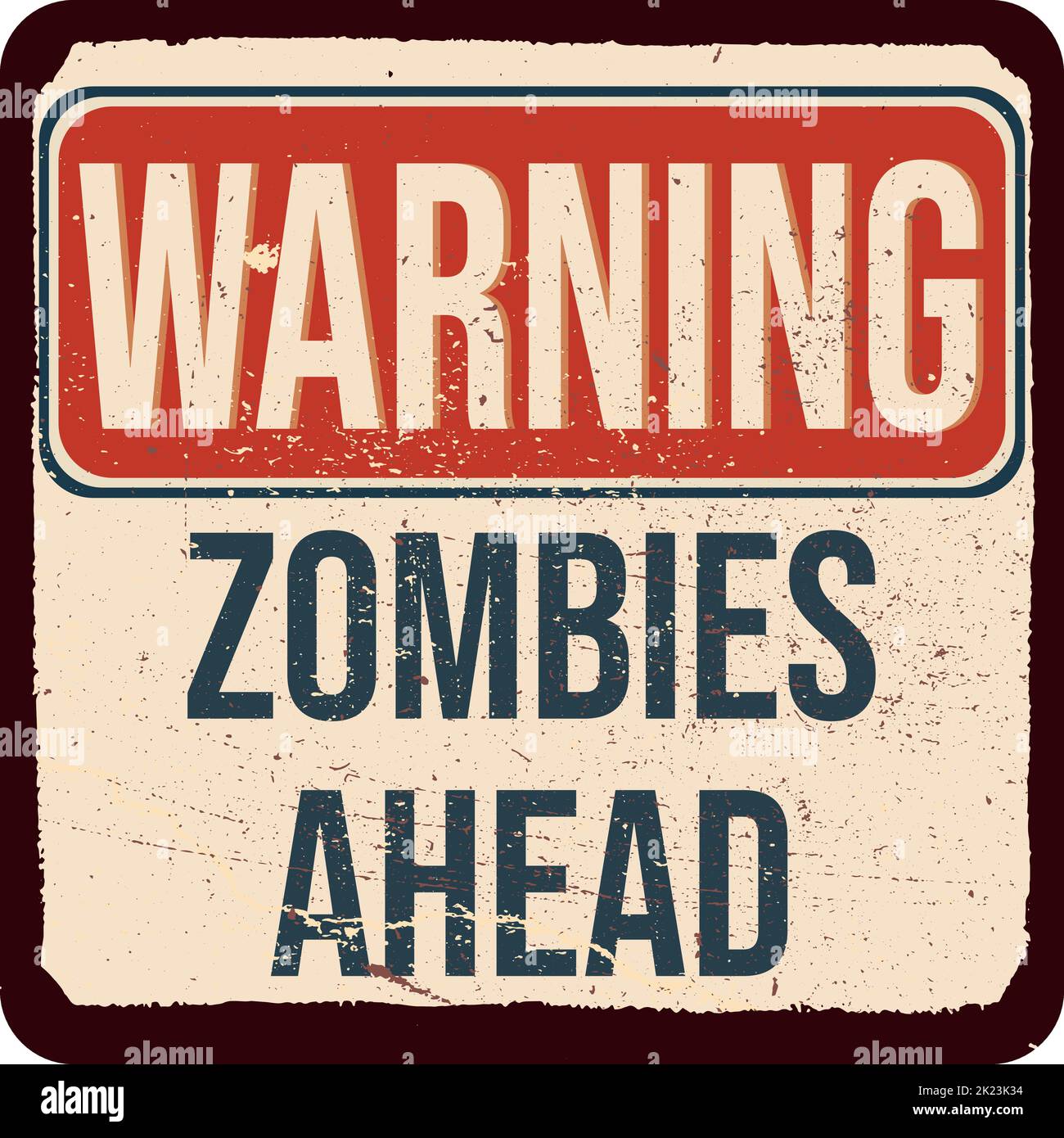 Old fashioned warning Stock Vector Images - Alamy