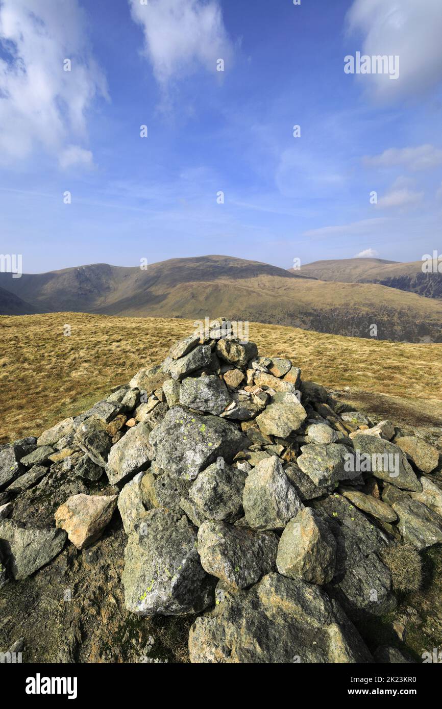 View over Birkhouse Moor fell, Lake District National Park, Cumbria ...