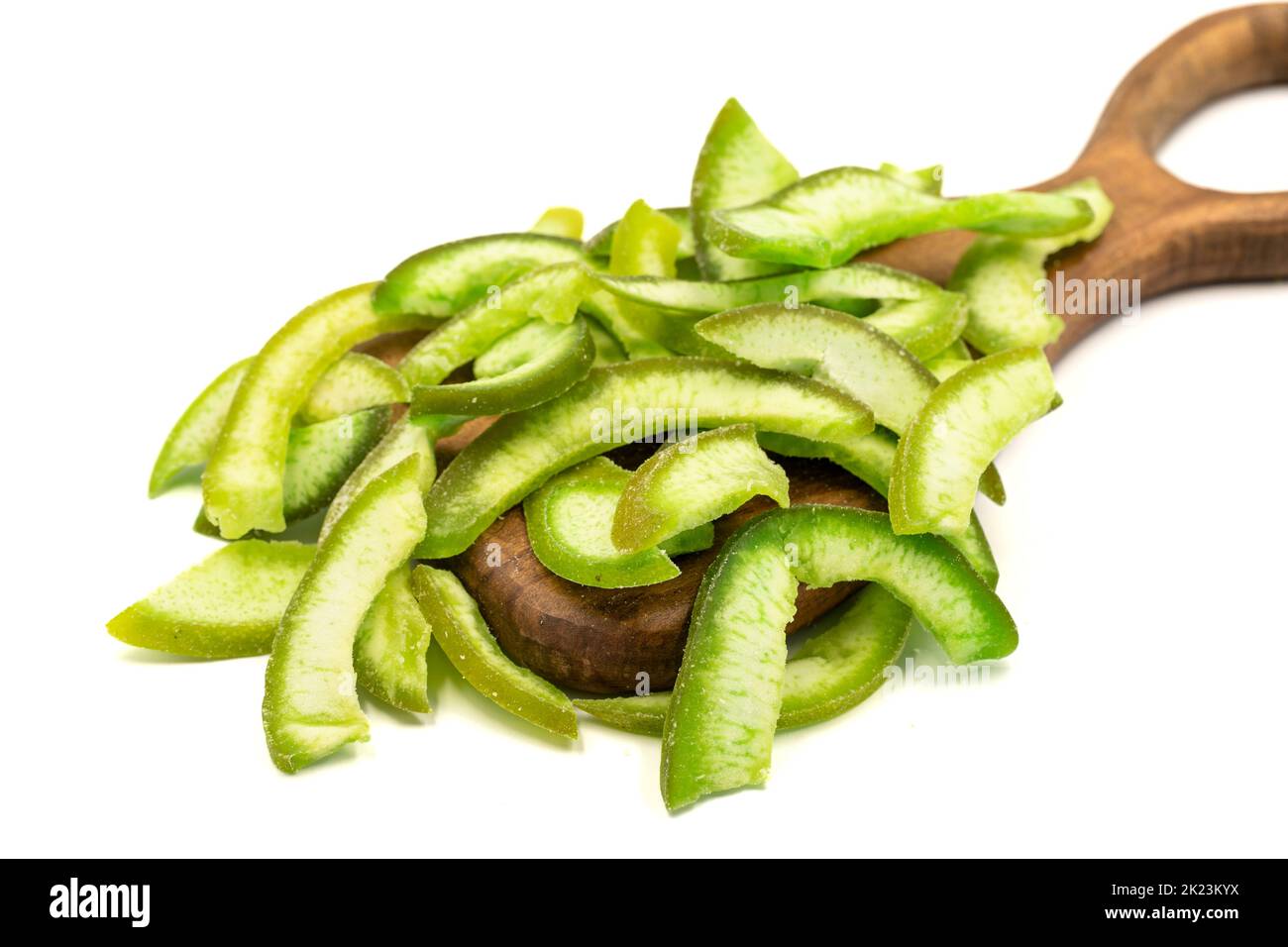 Dried pomelo slice isolated on a white background. Dried fruit in ...