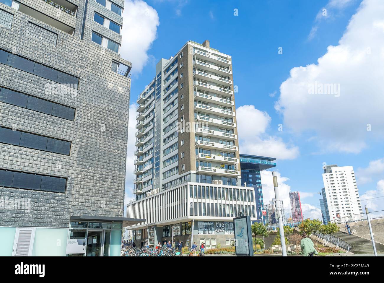 Amsterdam, Nederland - September, 2022: High rise industrial buildings ...