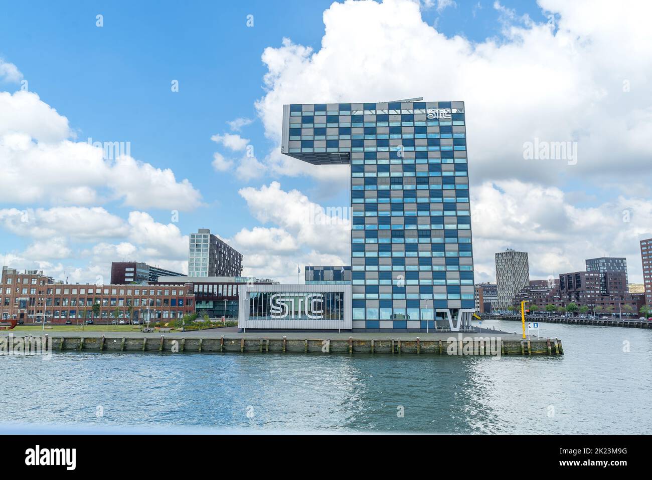 Amsterdam, Nederland - September, 2022: High rise industrial buildings ...