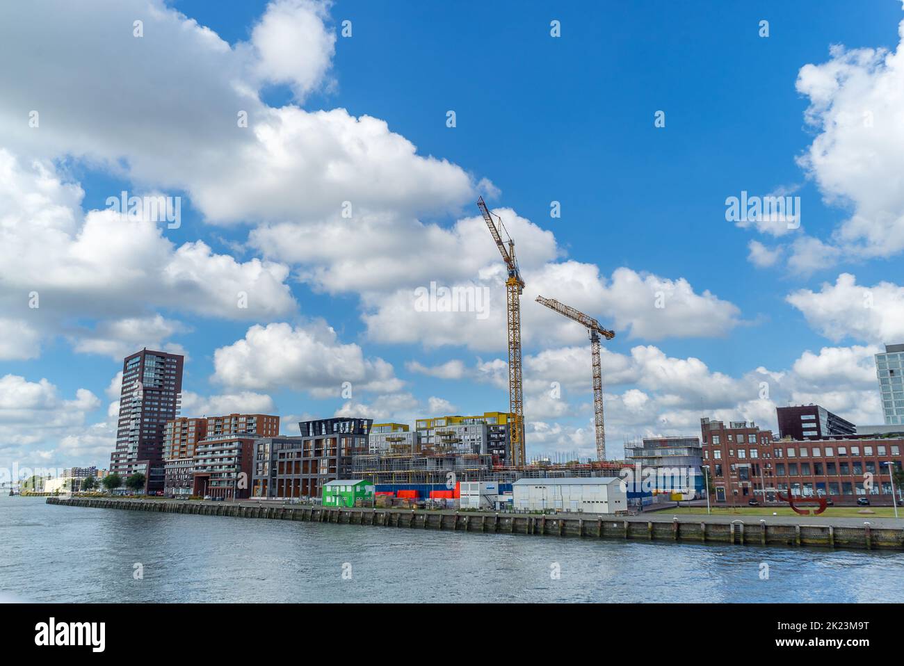 Amsterdam, Nederland - September, 2022: High rise industrial buildings ...