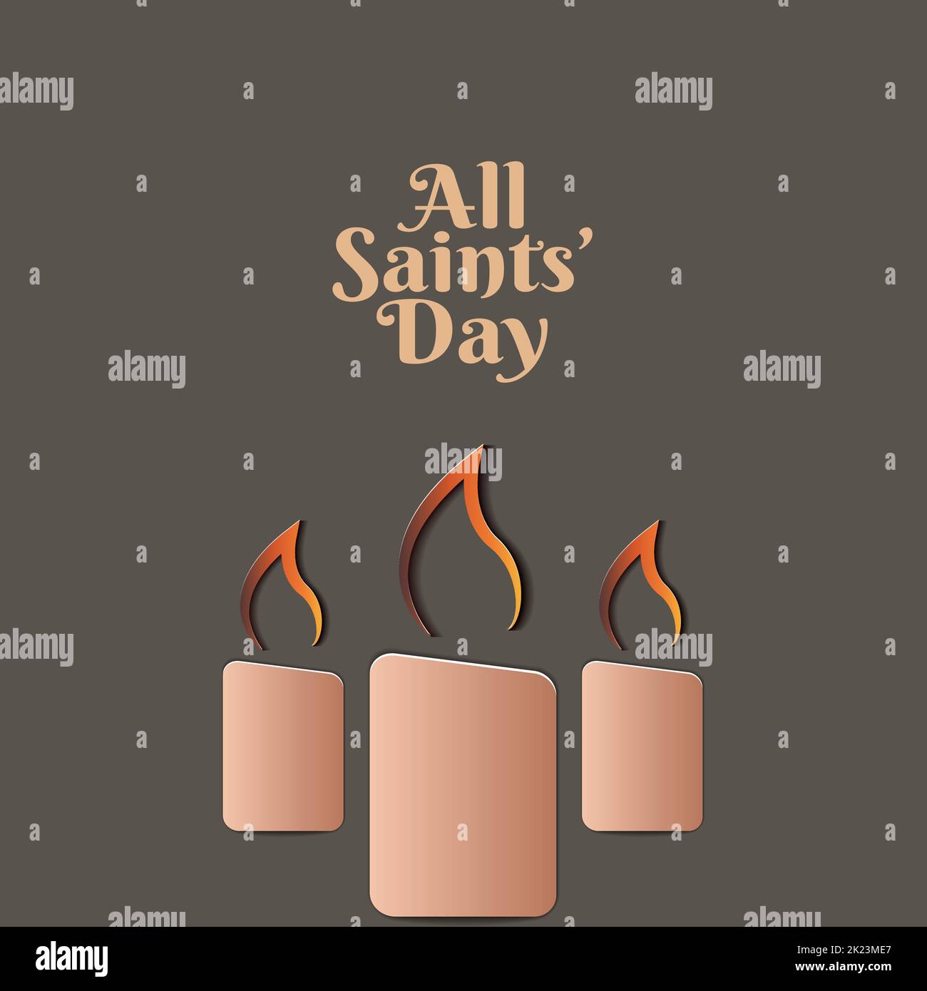 paper cut postcard. all saints day Stock Vector Image & Art - Alamy