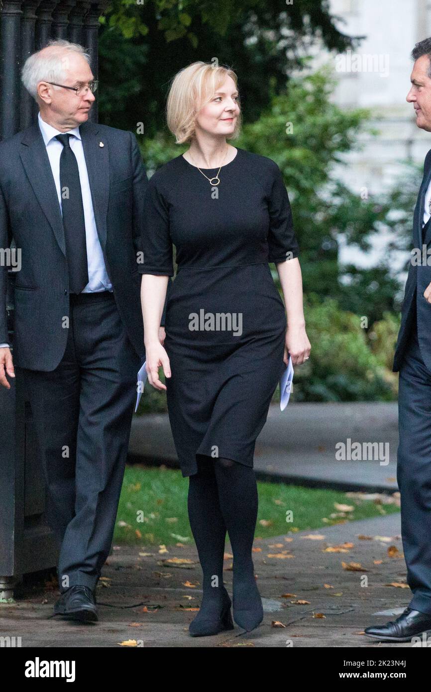 Politicians including Prime Minister Liz Truss her cabinet leave St ...