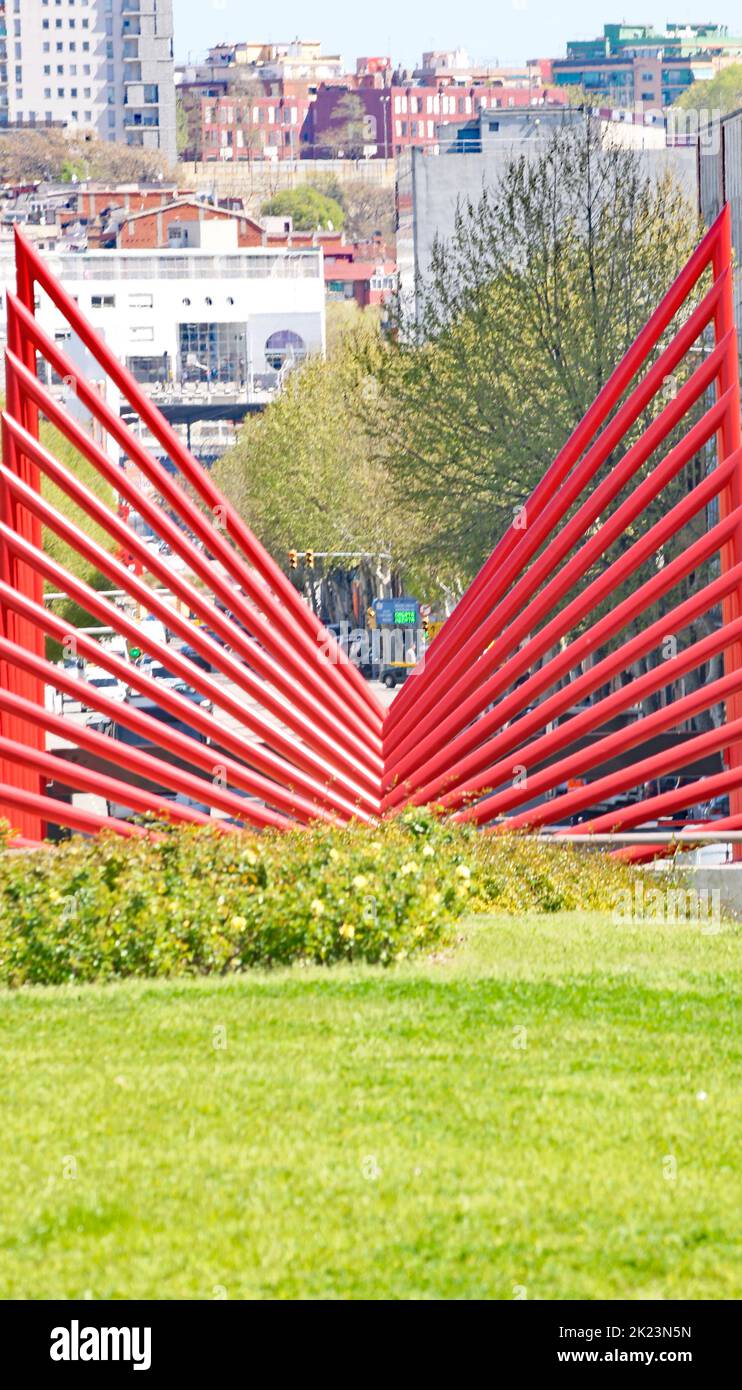 Ornamental structures in the surroundings of a shopping center in ...