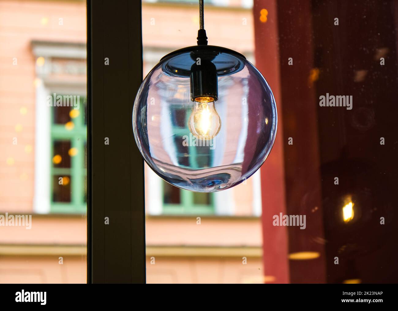 Beautiful modern ceiling lamp round shape glass decoration for home and ...