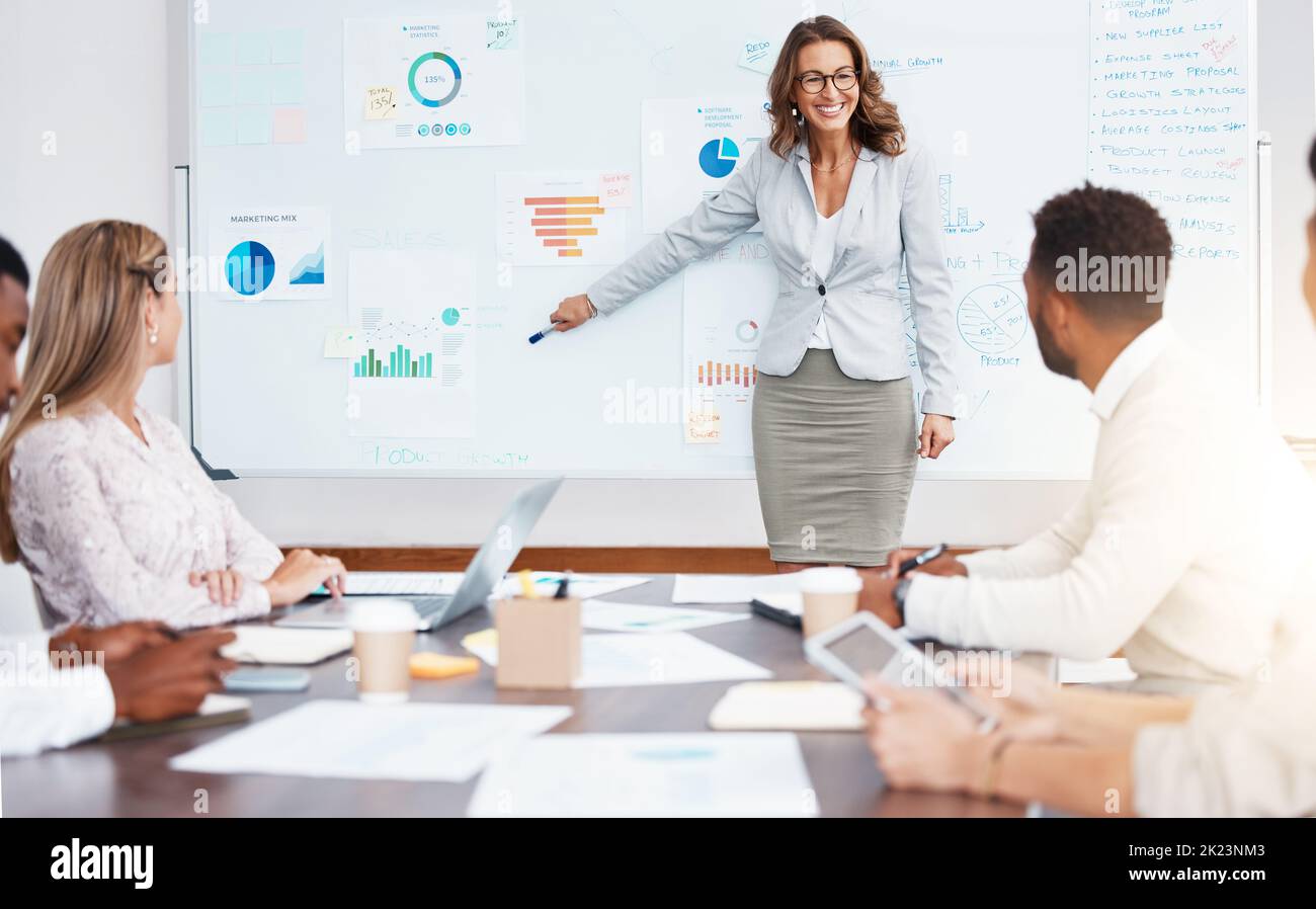 Business people discussing charts and graphs in a modern hi-res stock photography and images - Alamy